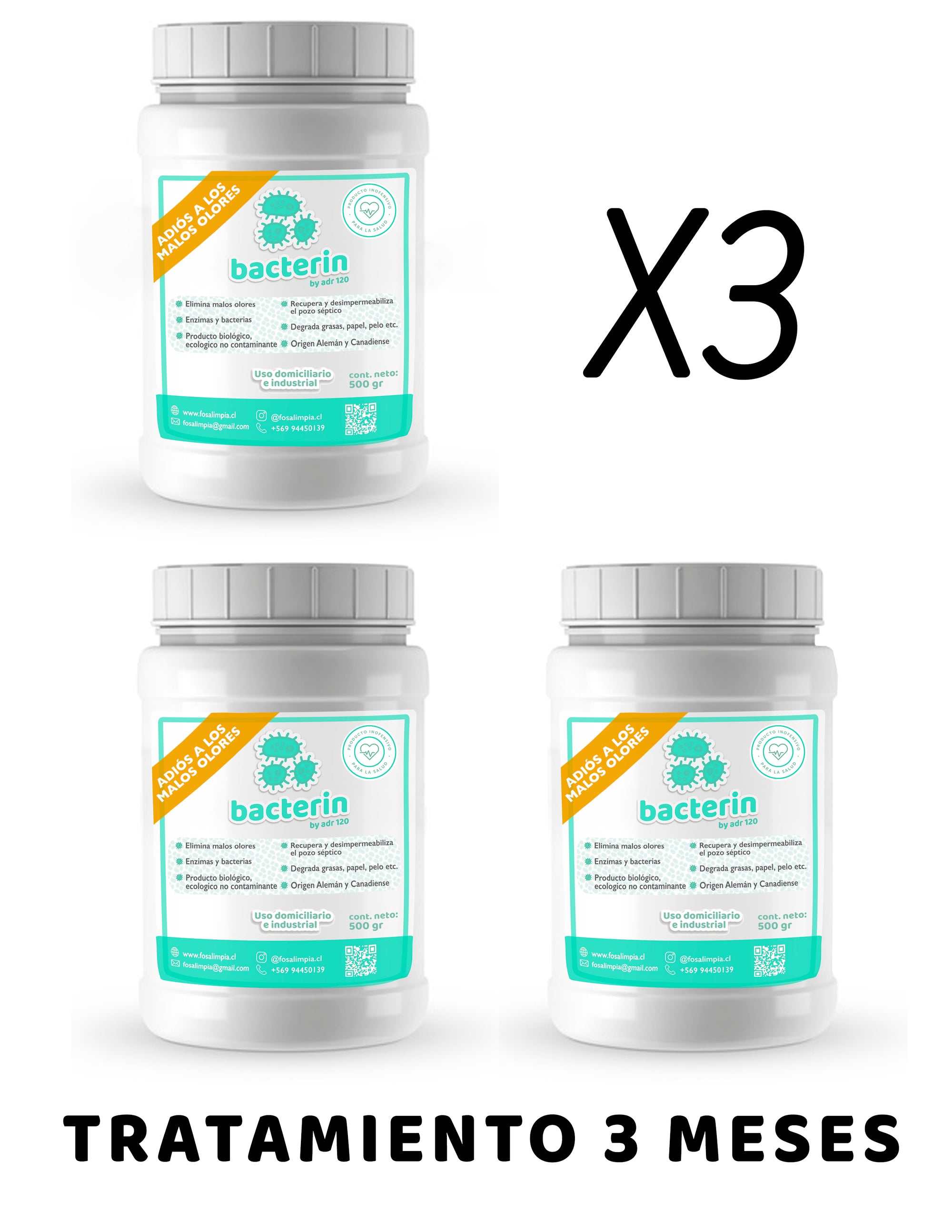 Tratamiento de Bacterias y Enzimas Fosa Séptica para 3 Meses ...